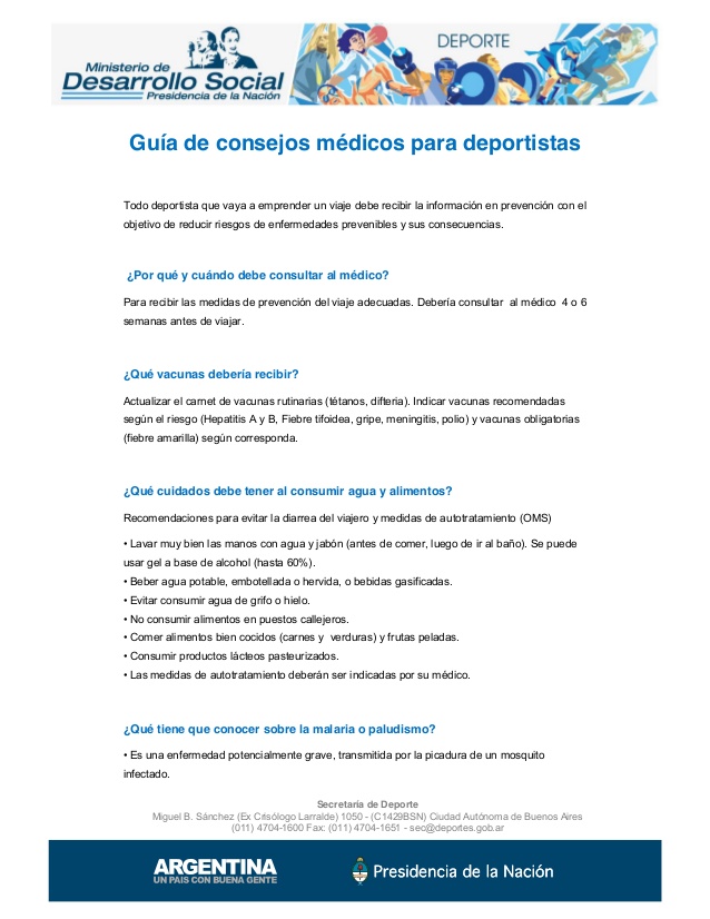 Guía de consejos médicos para deportistas | KARATE y algo más ...